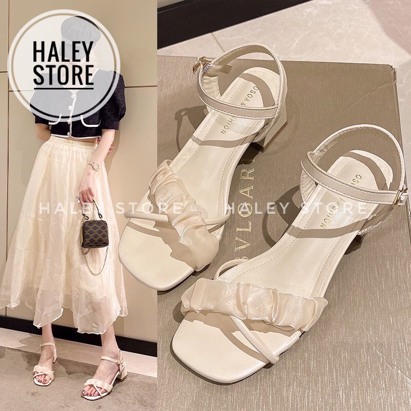 Haley STORE Women'S sandal Shoes With 5cm Square High Heel, Cross ...