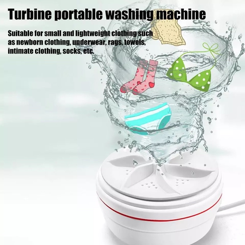 Ultrasonic Turbo Washing Machine Laundry Portable Travel Washer Air ...
