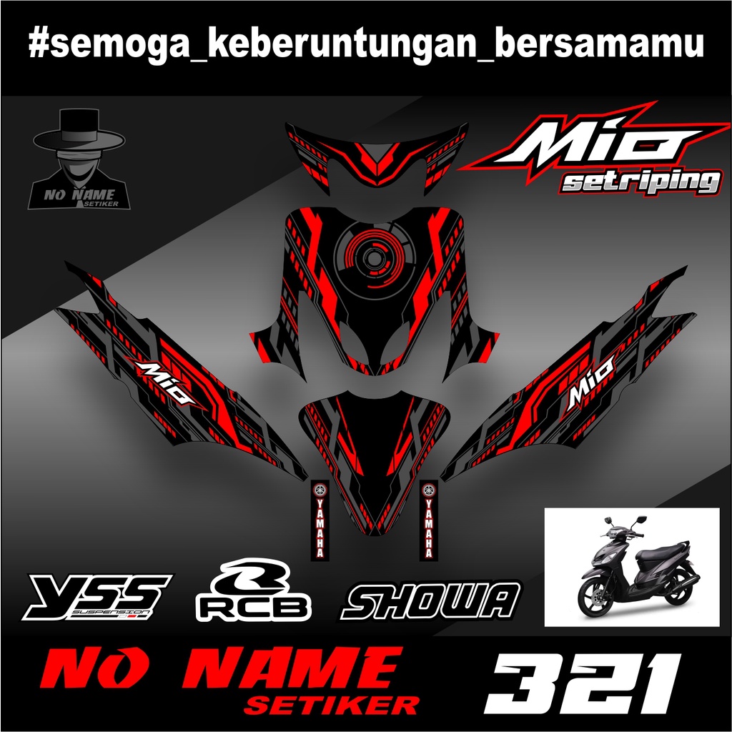 Decal sticker mio sporty/smile full body (321) 2008 2009 2010 2012 2013 ...