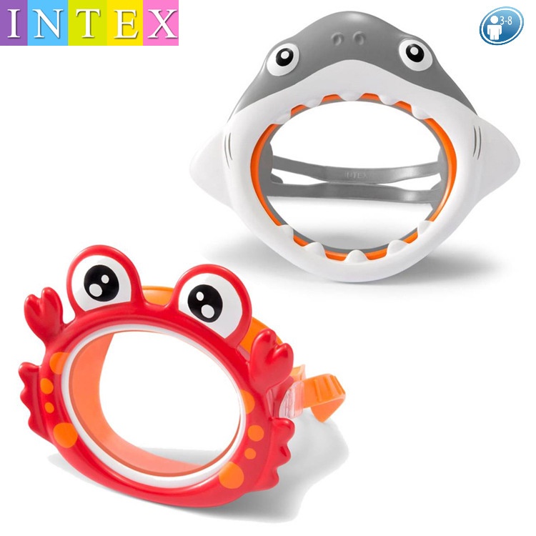 Intex Diving Mask Snorkeling Children Design Shark/Crab Full Face Mask ...