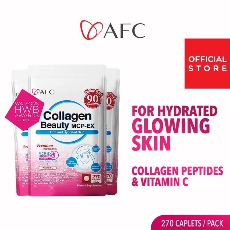 [Bundle of 3] AFC Collagen Beauty MCP-EX - Glowing Hydrated Firm Supple ...