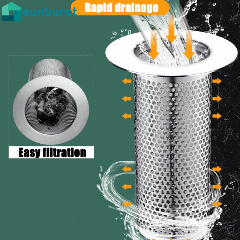 Bathroom Hair Trap Anti-clogging Sink Bathtub Leak Net Strainer Kitchen ...