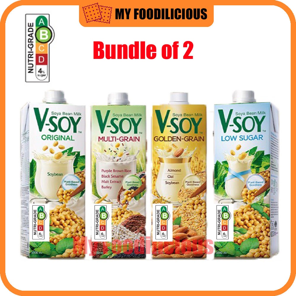V-Soy Soymilk Soya Bean Milk Original / Low Sugar For Barista / Multi ...