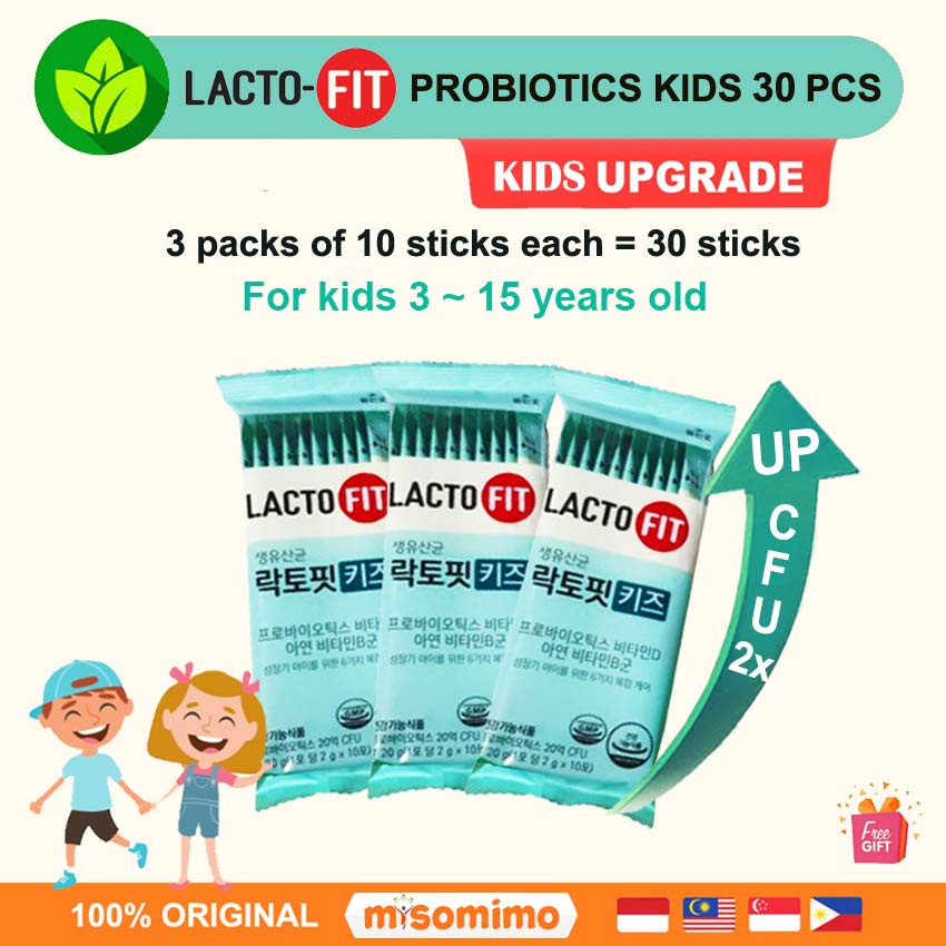 ️READY ️ Lactofit Kids Probiotic 30 pcs Lacto Fit + FREE Bonus Gift ...