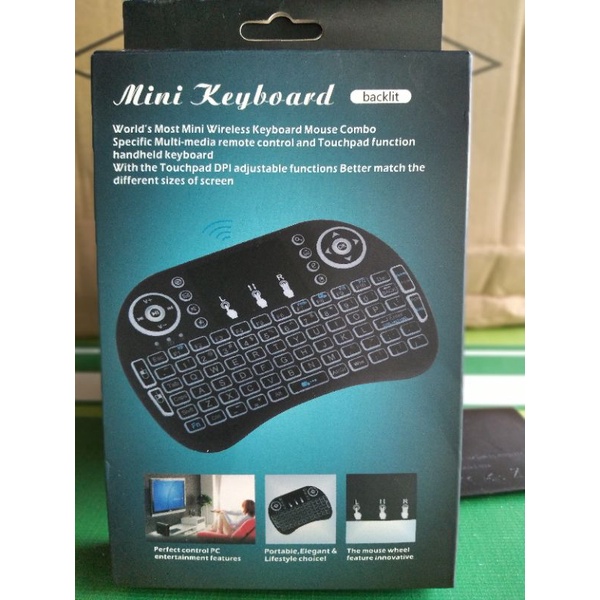 Mini Wireless Keyboard Mouse Combo Specific Multi-media remote control and Touchpad Function ...