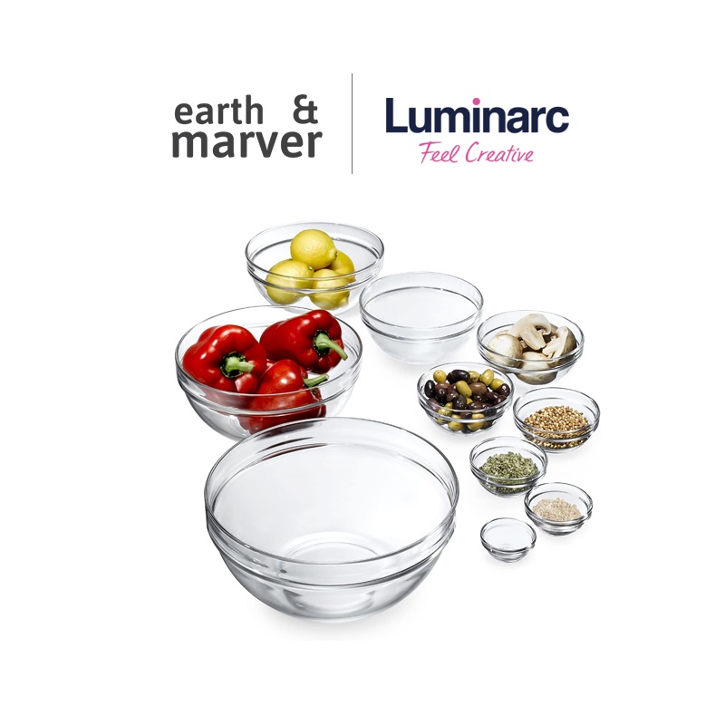 (Local Stock) Luminarc Stackable / Salad Bowl / Mixing Bowl, Glass ...
