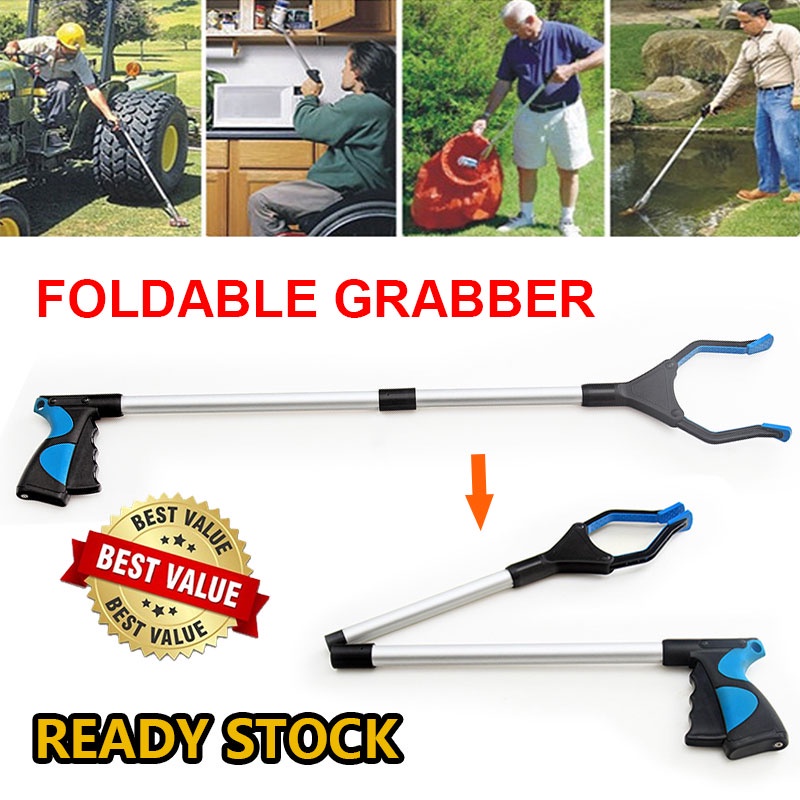 Foldable Foldable Long Trash Clamps Grab Pick Up Trash Garbage Trash ...