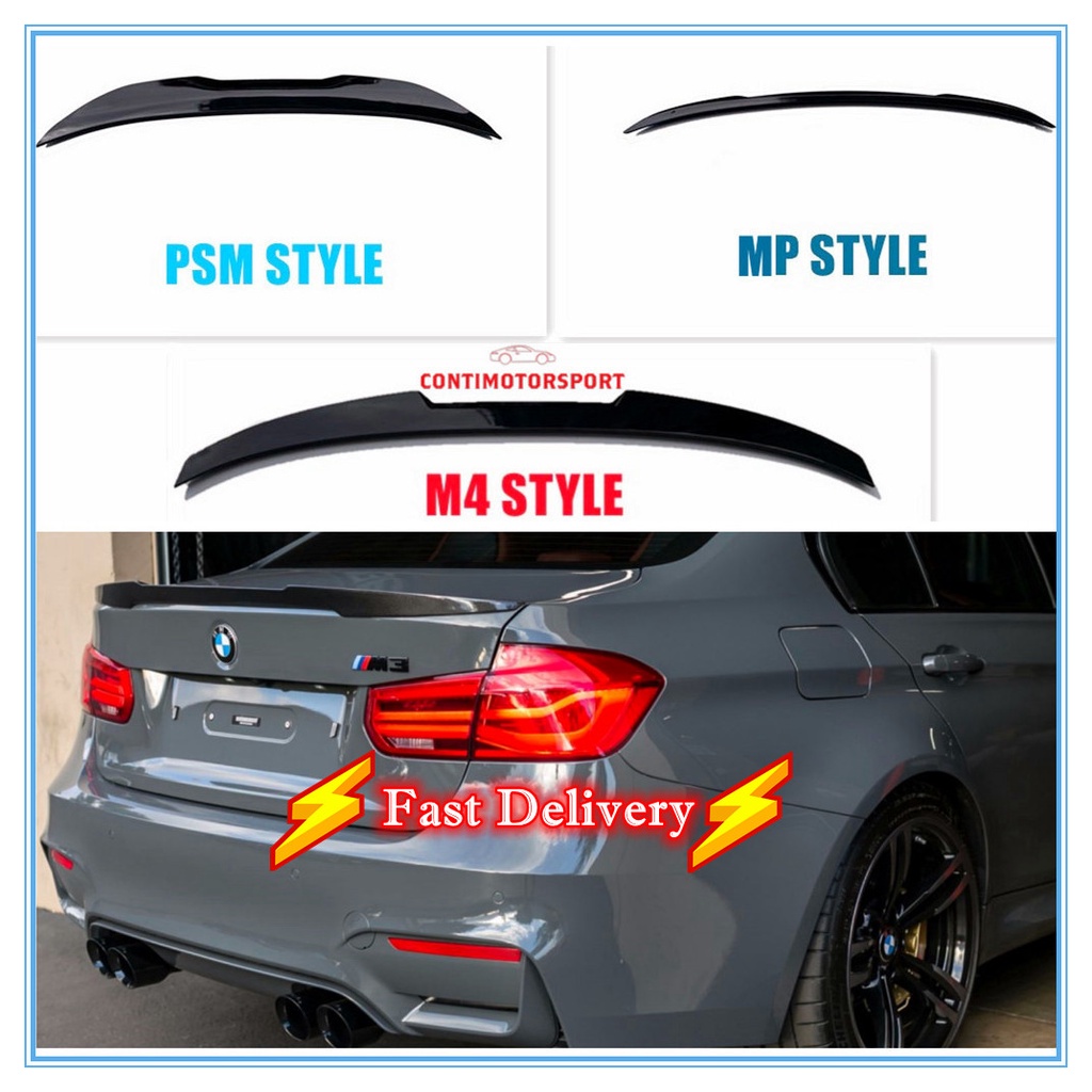 3 SERIES M PERFORMANCE M4 PSM STYLE REAR SPOILER FITS BMW F30 MP M3 CS ...
