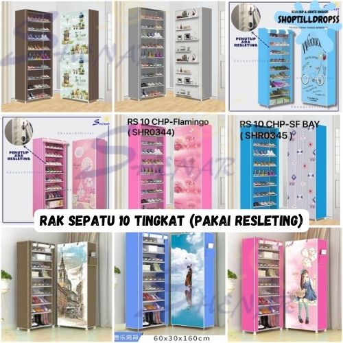 !!Uses ZIPPER 3D CHARACTER SHOE RACK 10 TIERS / DISASSEMBLY SHOE RACK ...