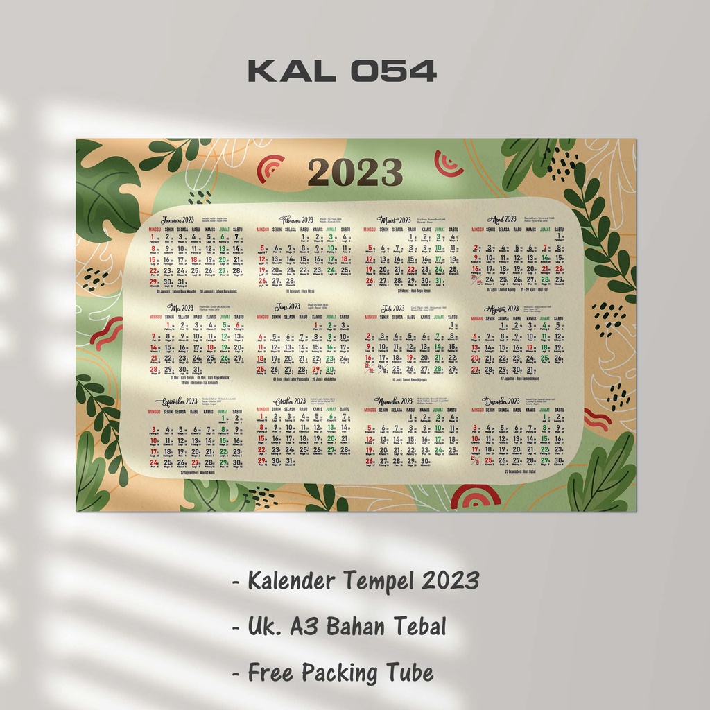 Hanabi Wall Calendar 2024/Custom Paste Calendar KAL52 | Shopee Singapore