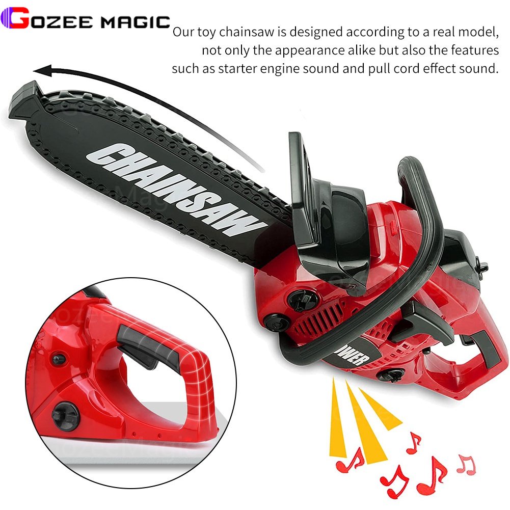 16'' Electric Saw Toy Construction Tools for Kids Pretend Play with ...