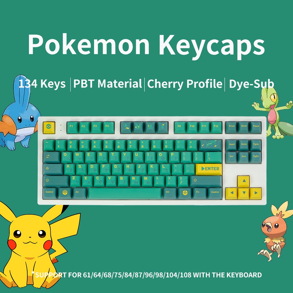 [SG Local Stock] Pokémon Keycaps | Cherry Profile | PBT Dye-Sub | Royal ...