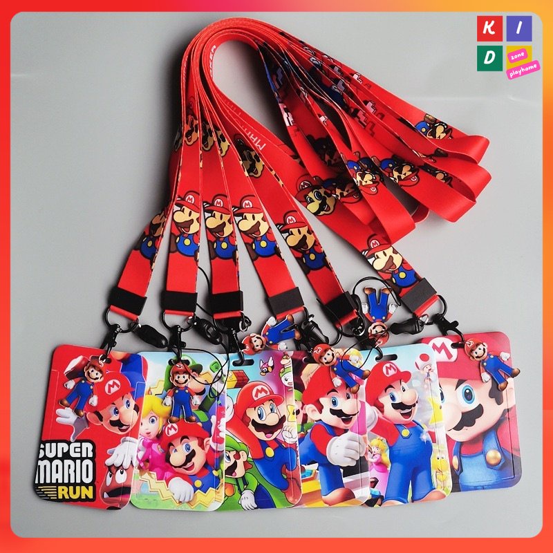 Hot item Mario luigi Card Holder Identity Badge With Lanyard Neck Strap ...