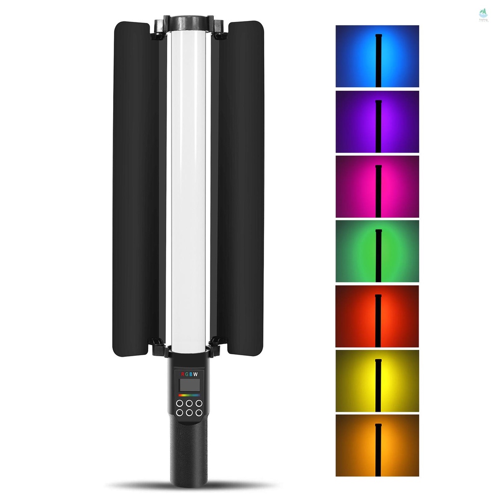 Handheld RGB Light Tube LED Video Light Wand with Barndoor 3000K-6500K ...