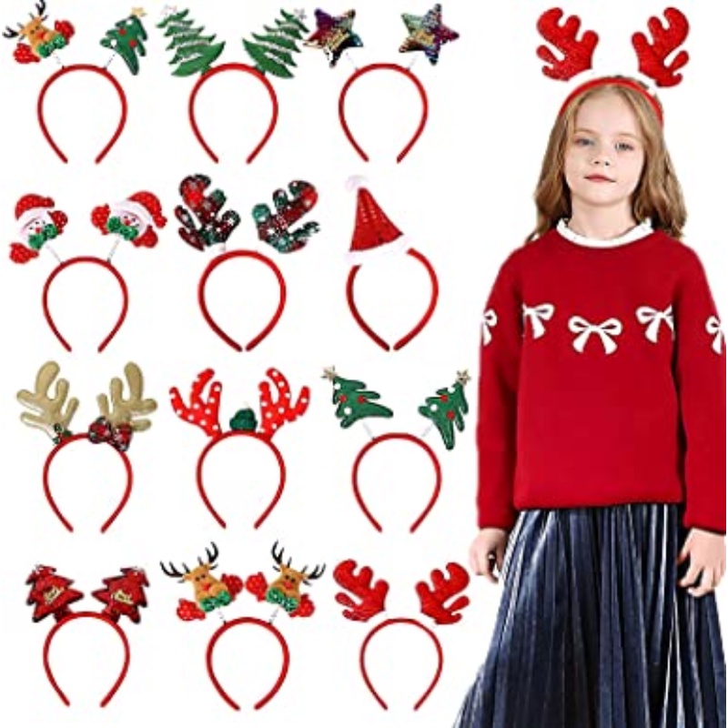 5 PCS Cute Christmas head hat toppers Fun Festive for Annual Holiday ...