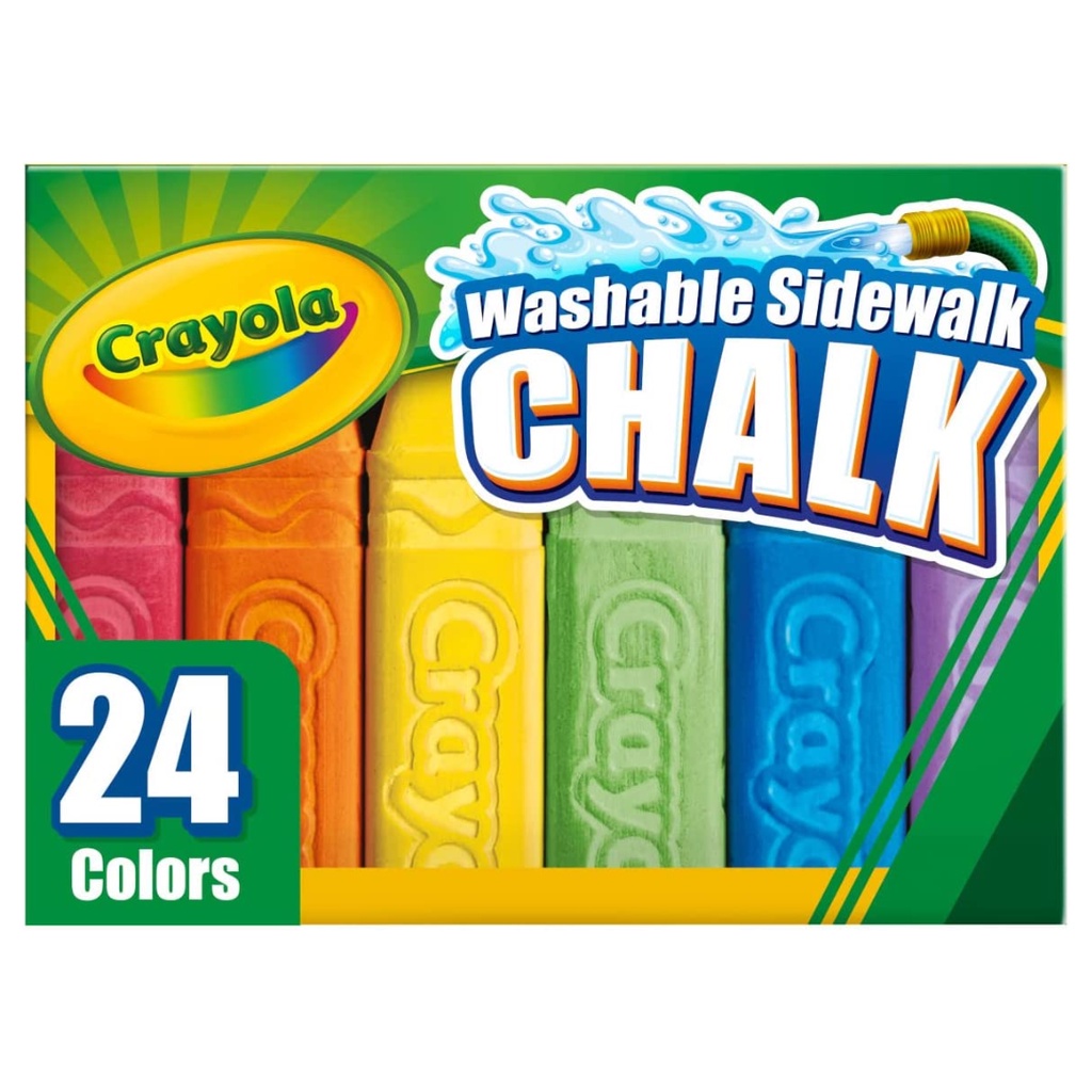 [SG] Crayola 512024 Sidewalk Chalk Assorted Colors 24ct [Evergreen ...
