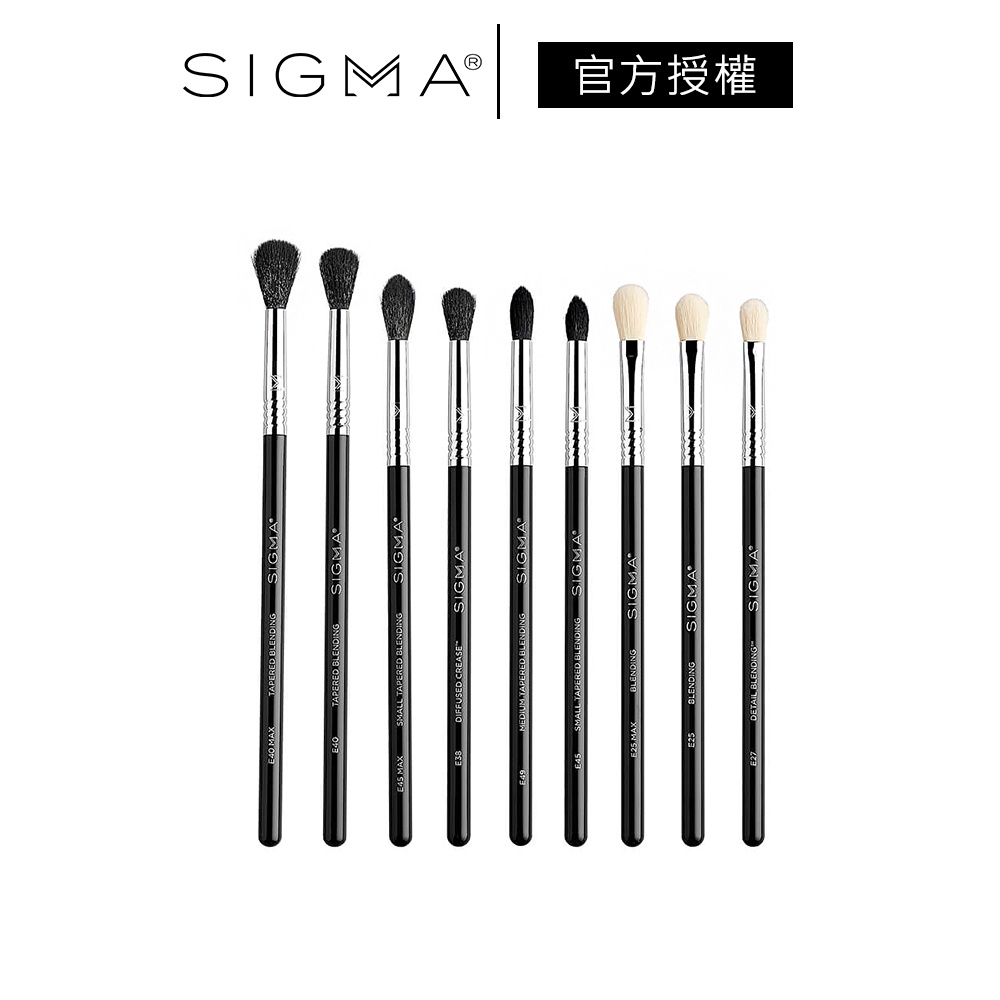 Sigma Beautiful Light Luxury Eye Makeup Brush Set Nine-Piece Brush-WBK Bulgar Selection | Shopee ...