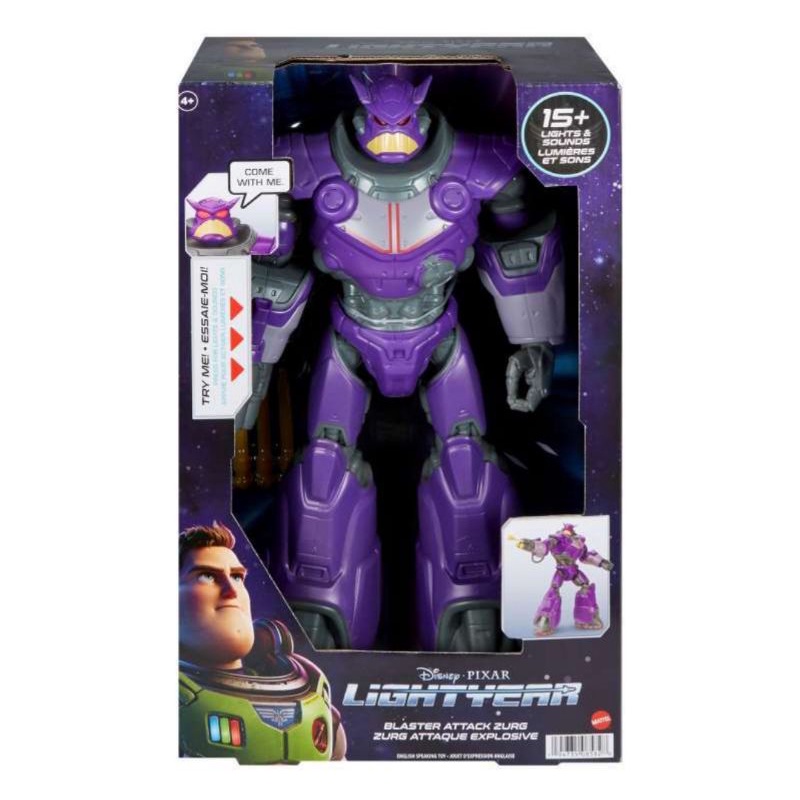 Pixar Lightyear Blaster Attack Zurg Action Figure Robot Toy 12inch ...