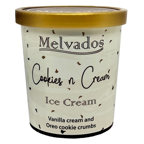 Melvados - Cookies & Cream Ice Cream 470ml (Halal) | Shopee Singapore