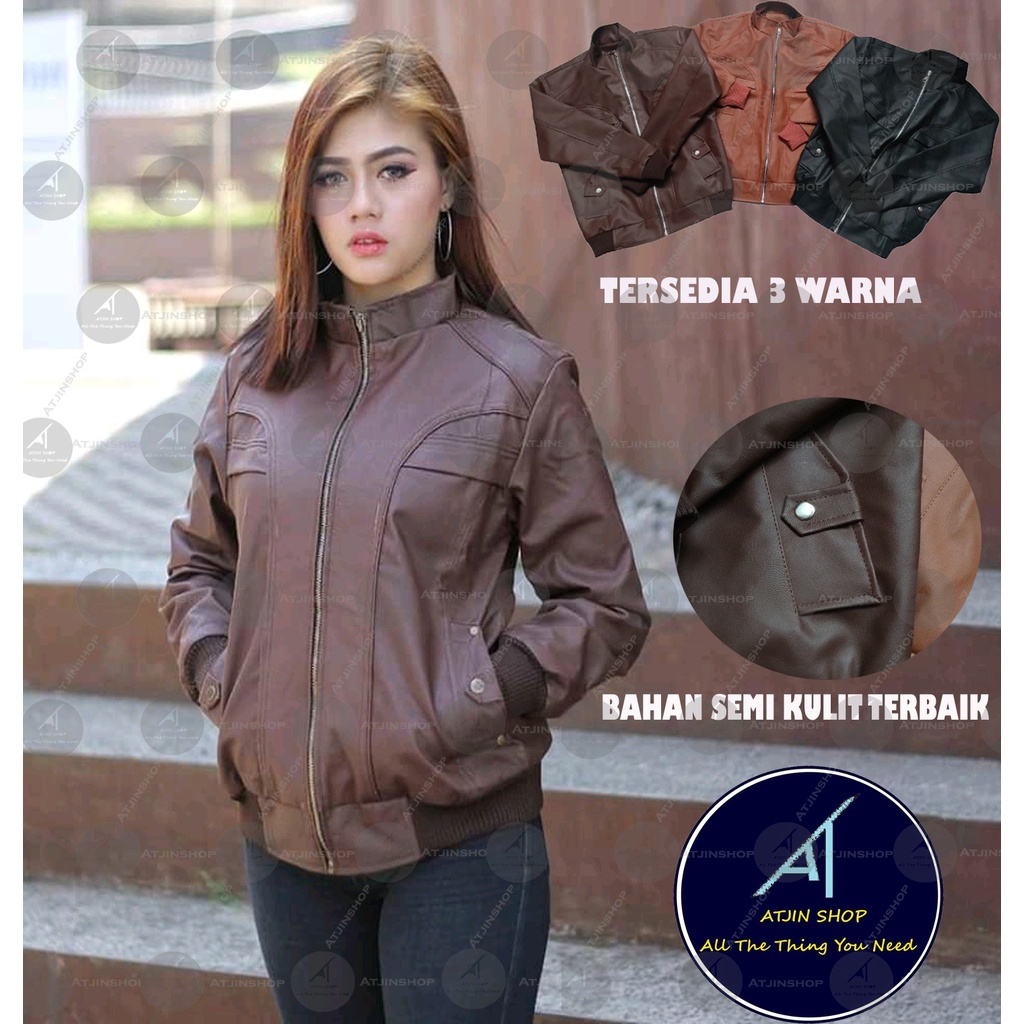 Women's Semi Leather Jacket Touring Stylish Model [Ready 3 Colors ...