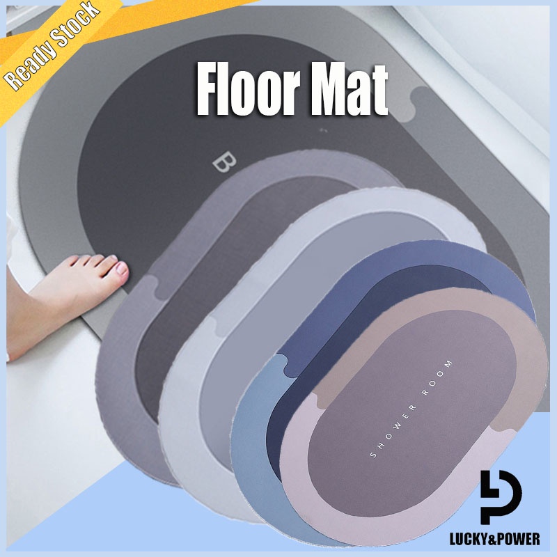 Bathroom mat Floor Mat Non-Slip Bathroom Mat Carpet Quick drying Absorb ...