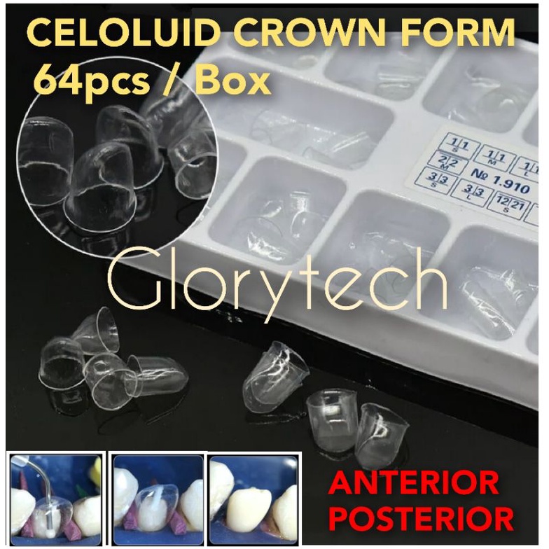Crown Form Dental Crown Transfaren/Dental Celoluid Form Crown | Shopee ...