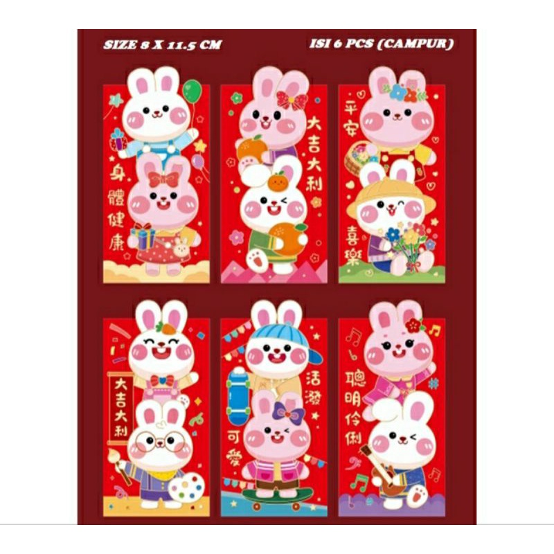3d Chinese New Year Angpao/Angpau/Hongpao/Shio Rabbit Angpao Envelope ...