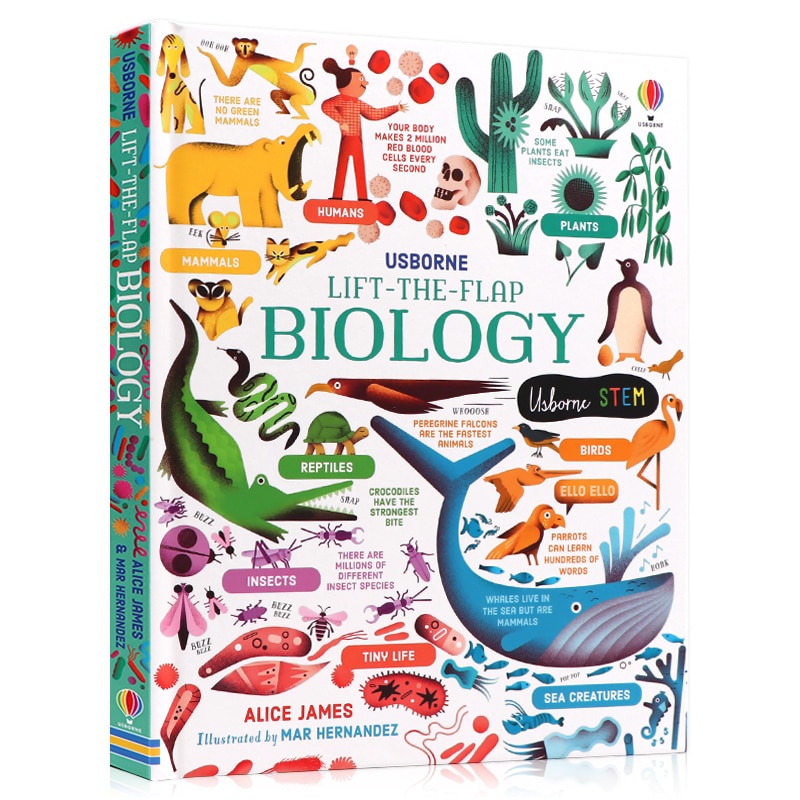 Usborne Lift The Flap BIOLOGY English Educational Picture flap Book ...