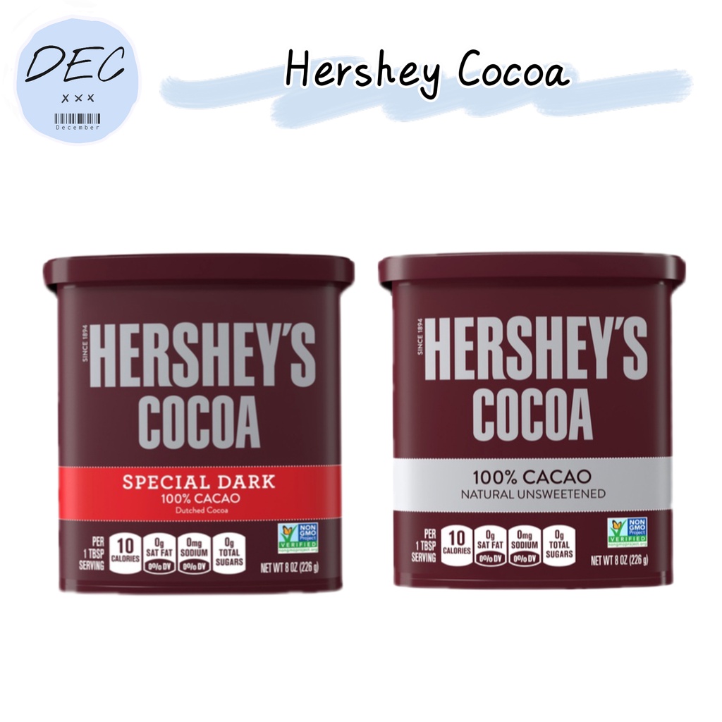 Hershey’s Cocoa Powder 100% Natutal Unsweetened /Special Dark 226g ...