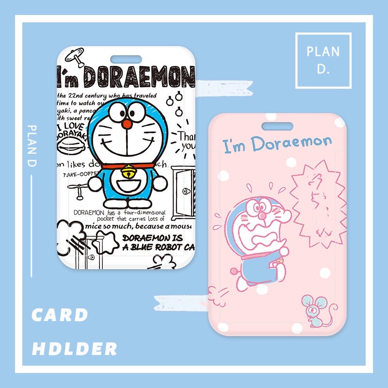 Doraemon student name card case card holder jingle cat cartoon vertical ...