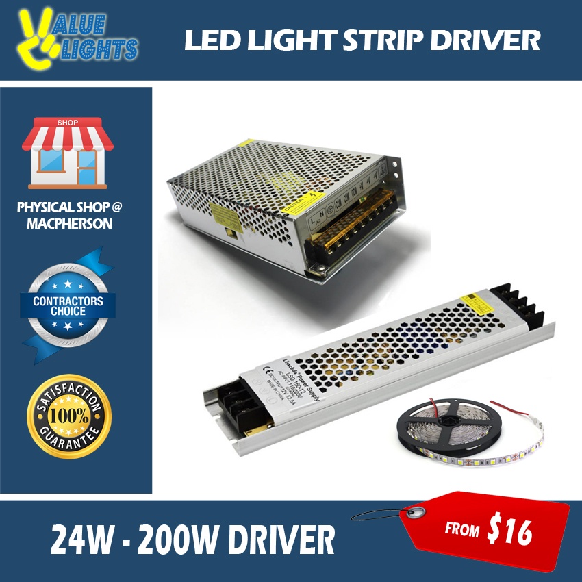 LED Strip Light Driver Power Supply Slim | Shopee Singapore