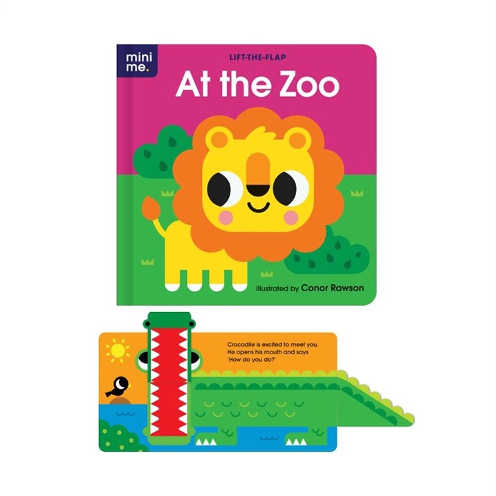 Lift The Flap Board Book For Kids Animals at The Zoo with Colourful ...