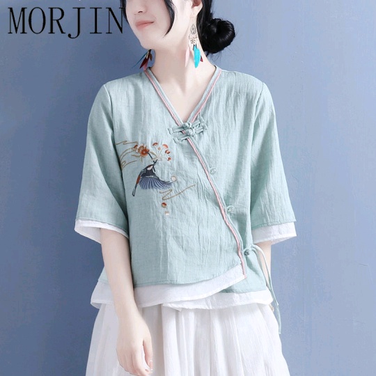 Chinese New Year Clothes Qipao Top Women Blouse Cny 旗袍上衣 汉服上衣 Chinese ...