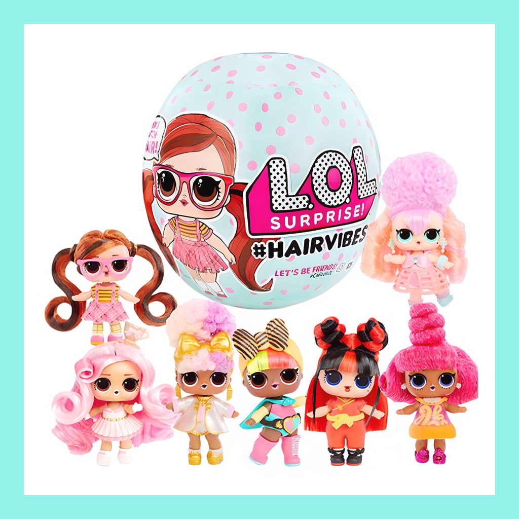 [SG] LOL Surprise Hairvibes Dolls Giant Ball 15 Surprises Style & Match ...