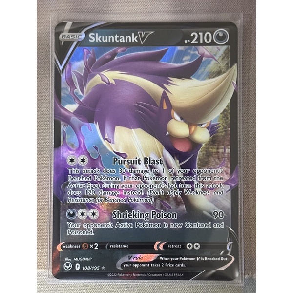 Pokemon TCG Silver Tempest - Skuntank V | Shopee Singapore