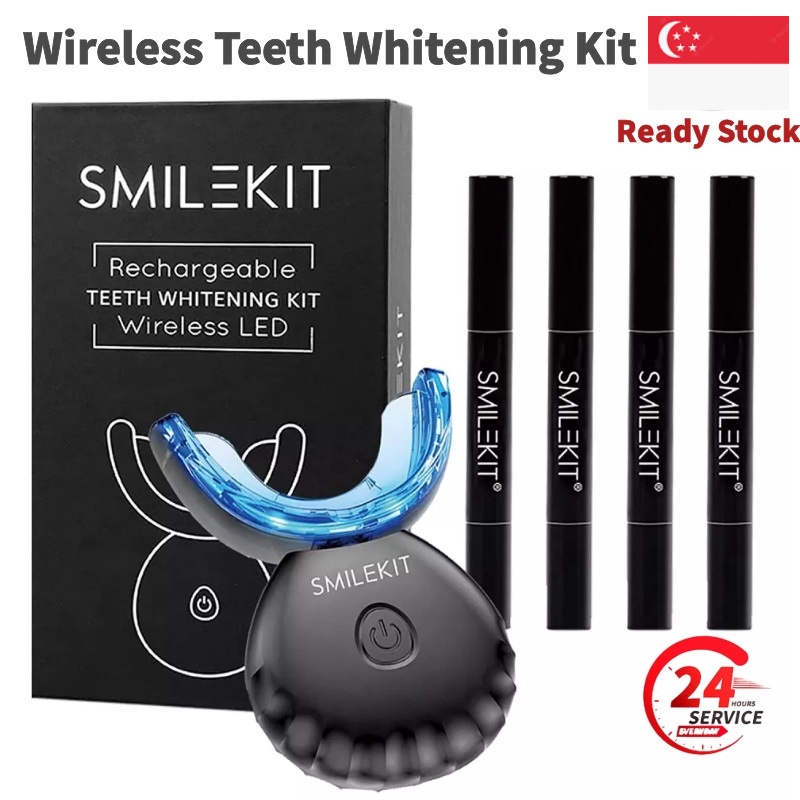 [💯SG READY STOCK] SMILEKIT Rechargeable LED Wireless Teeth Whitening ...