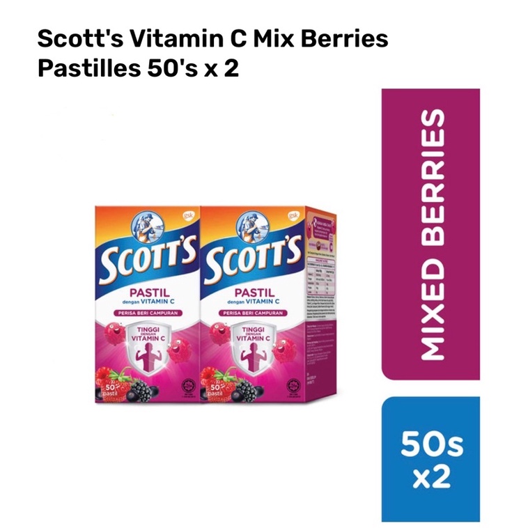 [Bundle of 2] SCOTT'S Vitamin C Pastilles 2 x 100g (50S) | Shopee Singapore