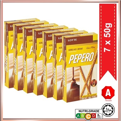 PEPERO FILLED WITH CHOCOLATE STICK BISCUIT 45G X 7 PACKS ASEAN.OS ...