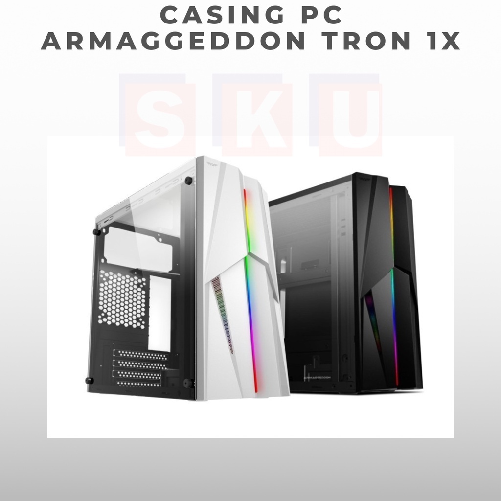 Armaggeddon TRON 1X GAMING M-ATX RGB Front Panel GAMING PC Case ...
