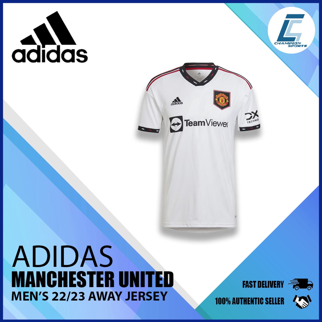 Adidas White Manchester United Away Men's Jersey 22/23 (H13880) (B1/RO ...
