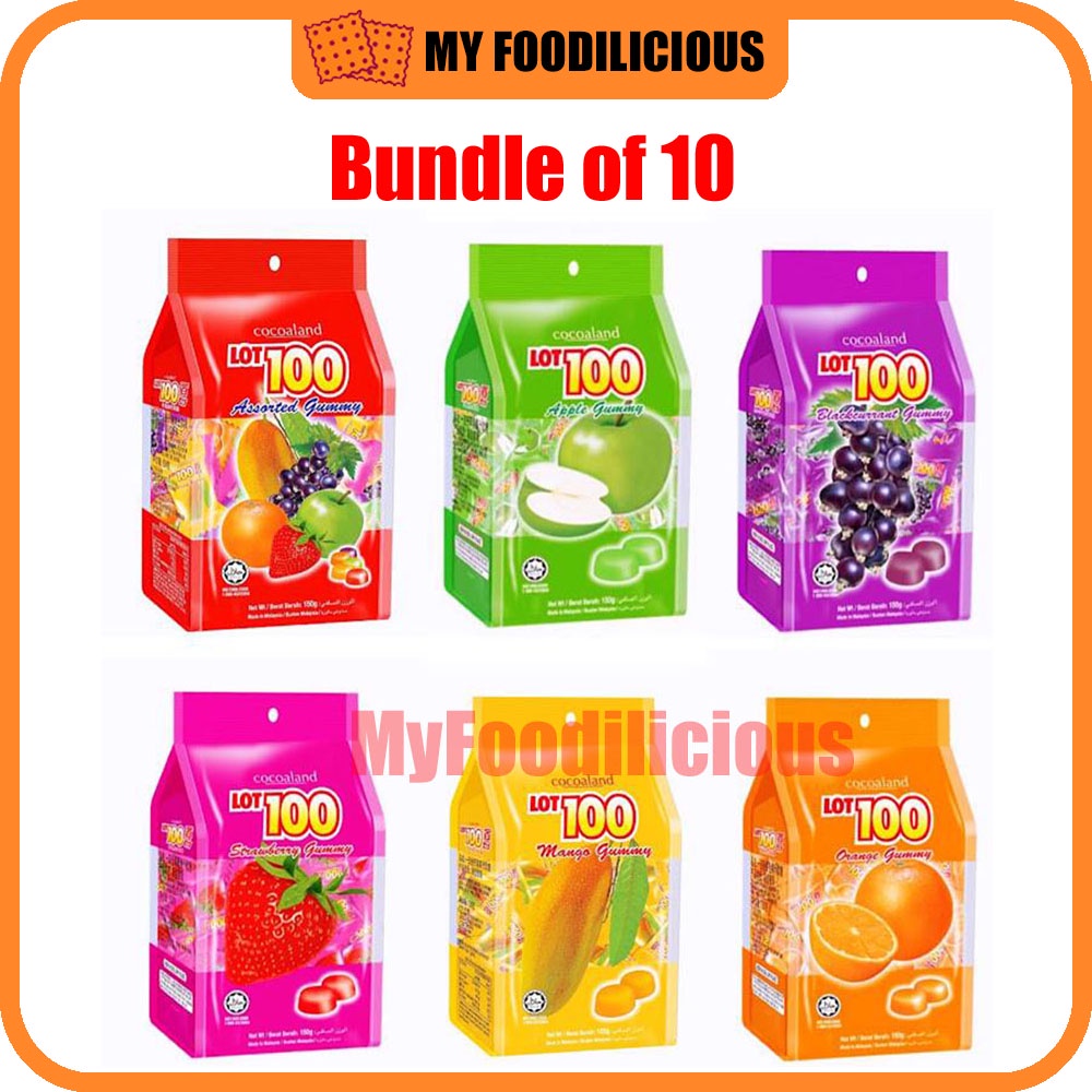Cocoland Lot 100 Candy Mango Gummy Vitamin C 150g Gula Gula Manga Candy ...