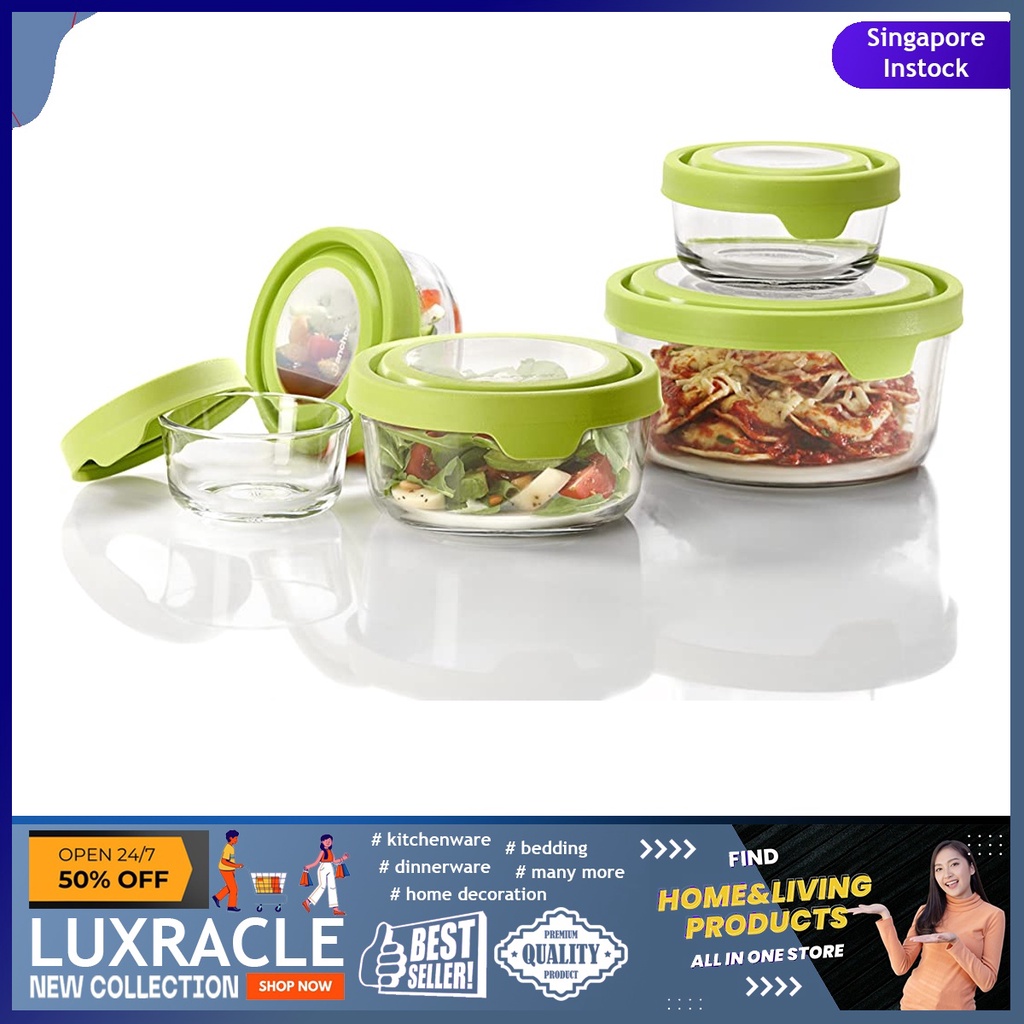 [sgstock] Anchor Hocking TrueSeal Glass Food Storage Containers with ...