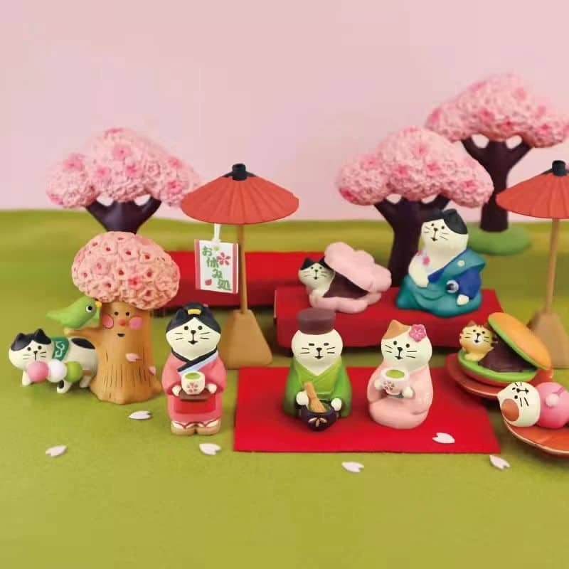 [Serie2 Sakura]japanese Style Zakka Cat Model Serie2 Sakura Cherry Blossom | Shopee Singapore