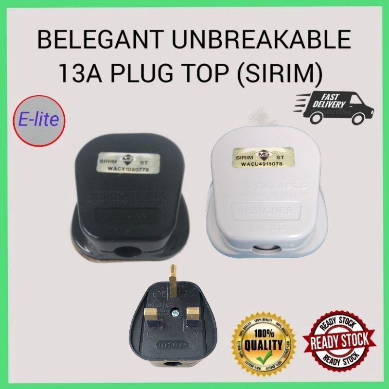 BELEGANT/DESIGNER 13A 3 PIN PLUG TOP(SIRIM APPROVED) | Shopee Singapore
