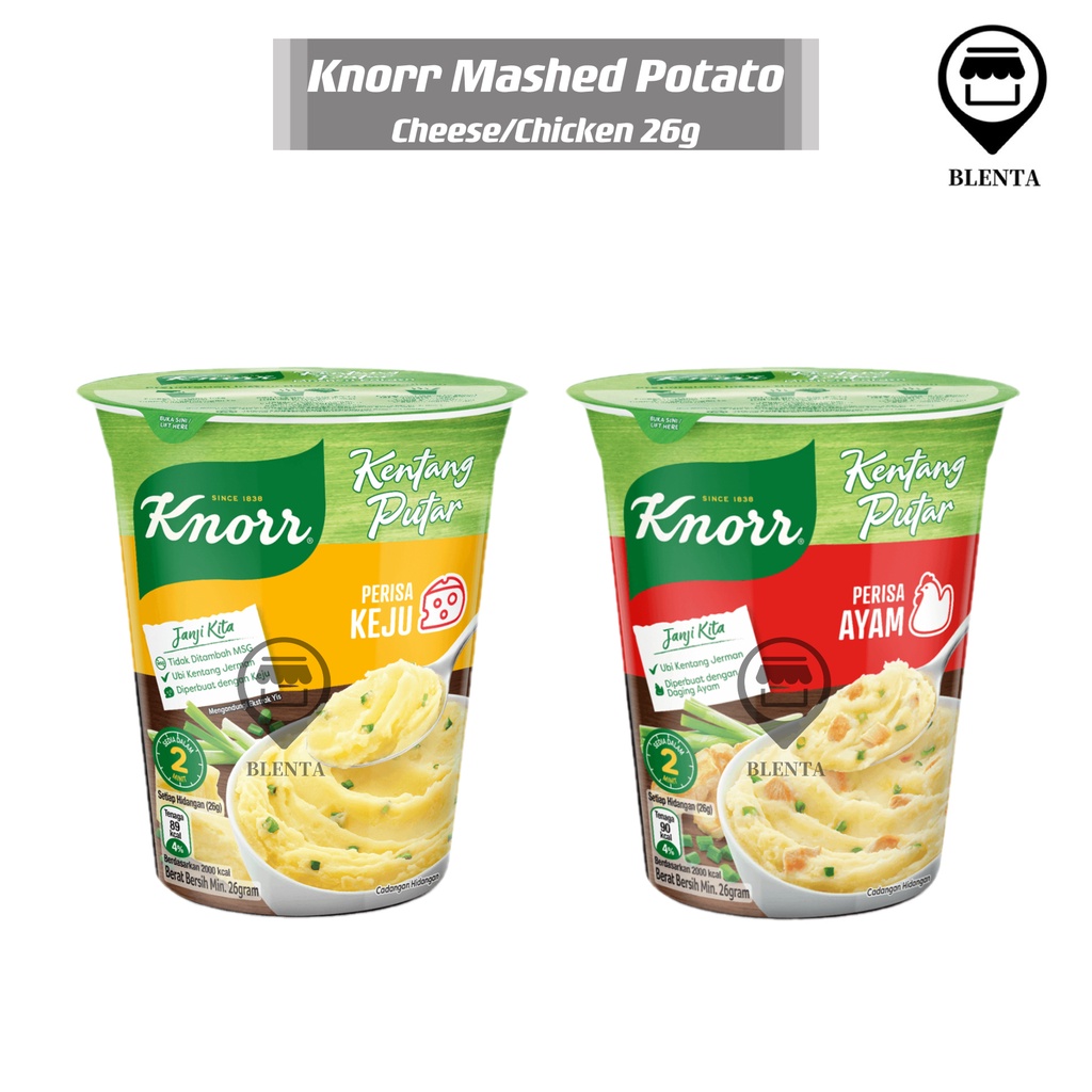 Knorr Mashed Potato Cup Cheese/Chicken 26g🔥SG READY STOCK🔥 | Shopee ...