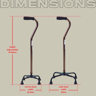 Homecareshop Quad Cane (narrow base & wide base) | Shopee Singapore