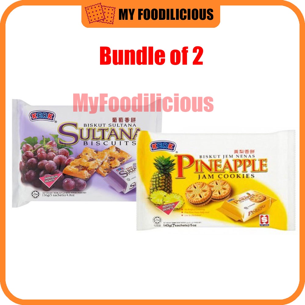 Hup Seng Kerk Pineapple Jam Cookies 143g /Sultana Biscuit 136g | Shopee ...