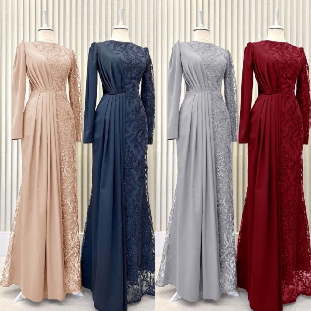 Db2226 Anna Party Gamis SIZE M - XXL 6WARNA/VR/Maxi Long Dress Muslimah ...