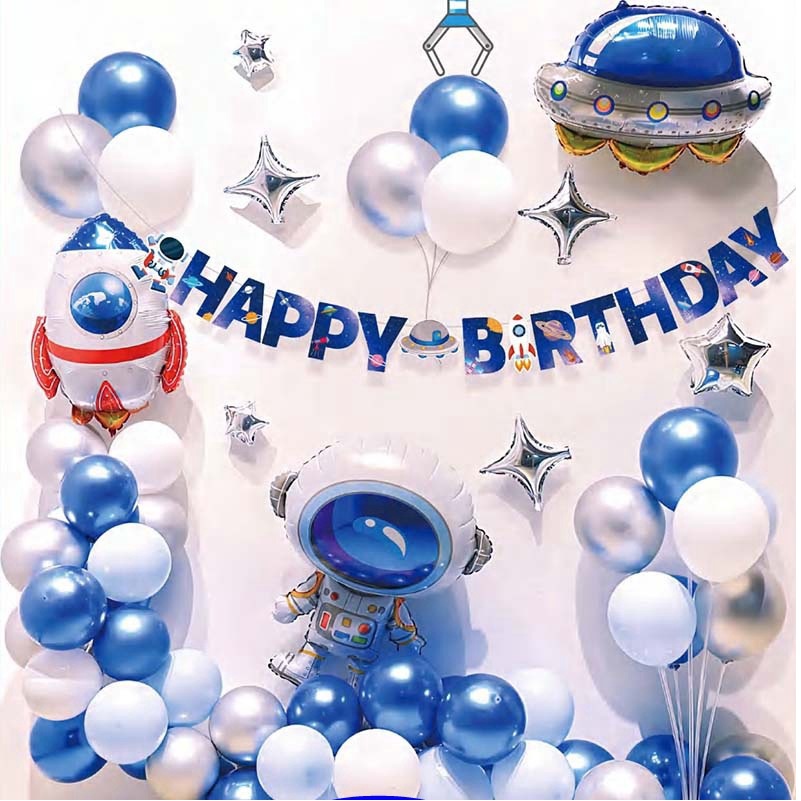 (SG SELLER) Space Theme Birthday Set Astronaut Birthday Set Happy ...