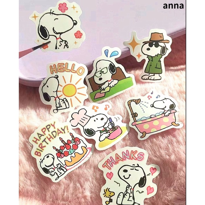 40 pcs Snoopy Stickers Waterproof Stickers | Shopee Singapore